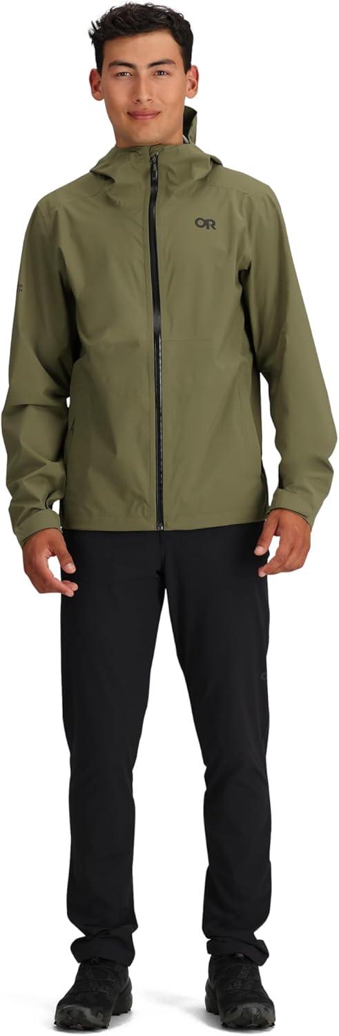 Outdoor Research Men’s Stratoburst Stretch Rain Jacket(Ranger Green ...